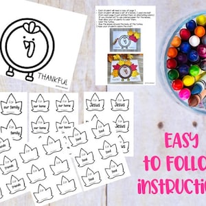 Thanksgiving Bible Craft for Kids: Thankful Turkey Church or Sunday ...