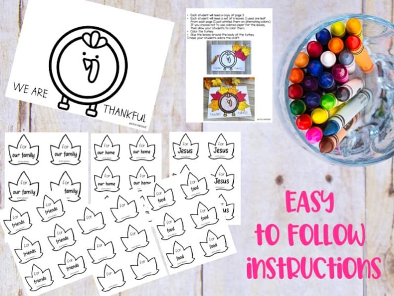 Thanksgiving Bible Craft for Kids: Thankful Turkey Church or Sunday ...