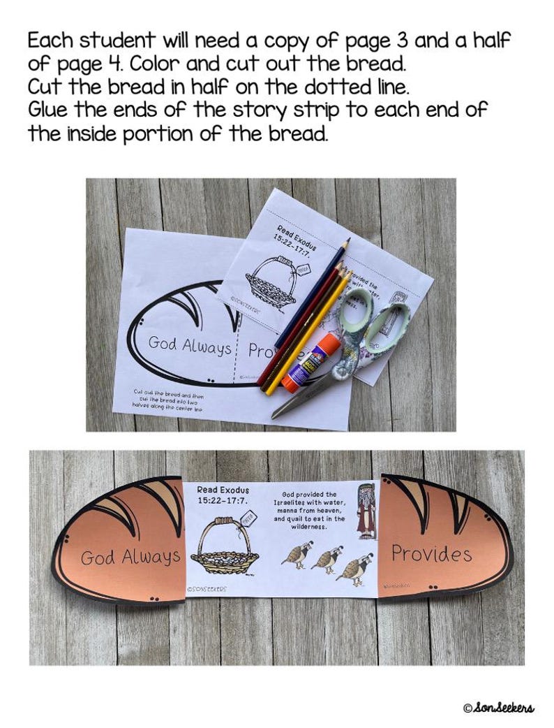 Manna From Heaven Bible Craft: Sunday School Lesson Activity - Etsy