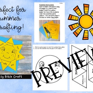 Summer Sunshine Bible Craft for Kids Matthew 5:14 Faith Faith-based ...