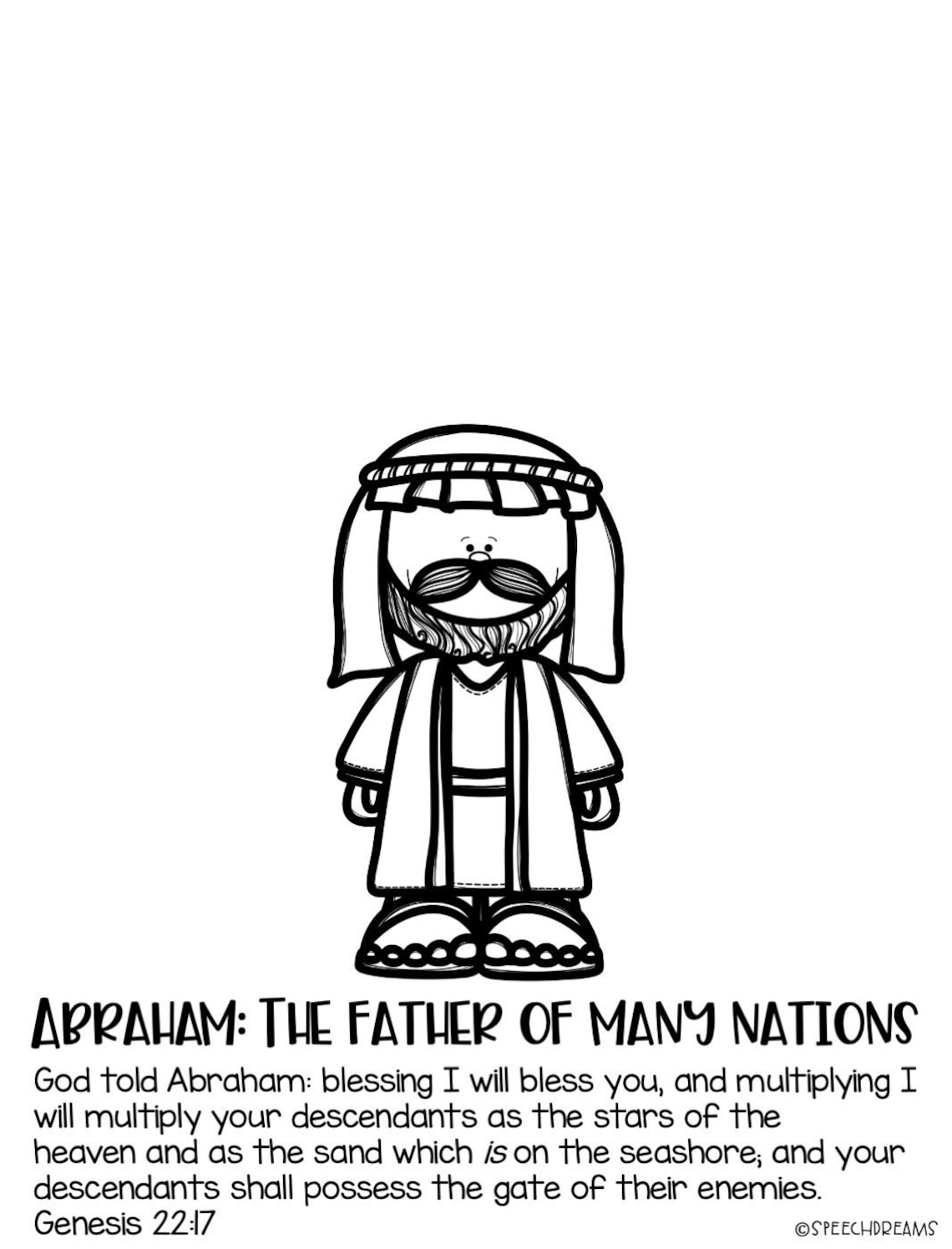 Abraham Bible Craft for Kids the Father of Many Nations - Etsy