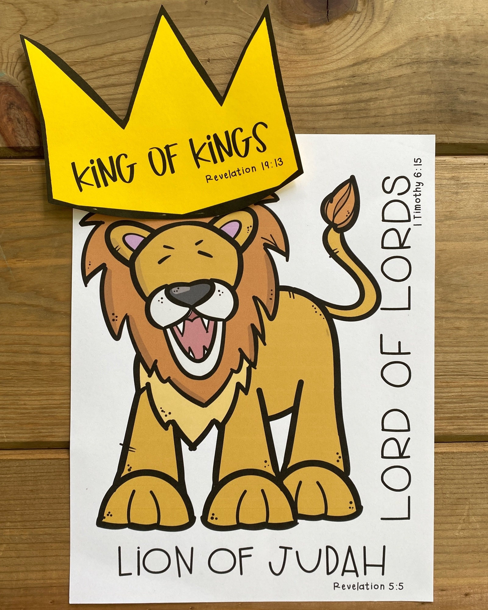 Easy Bible Craft for Kids: King of Kings | Sunday School Lesson Plan ...
