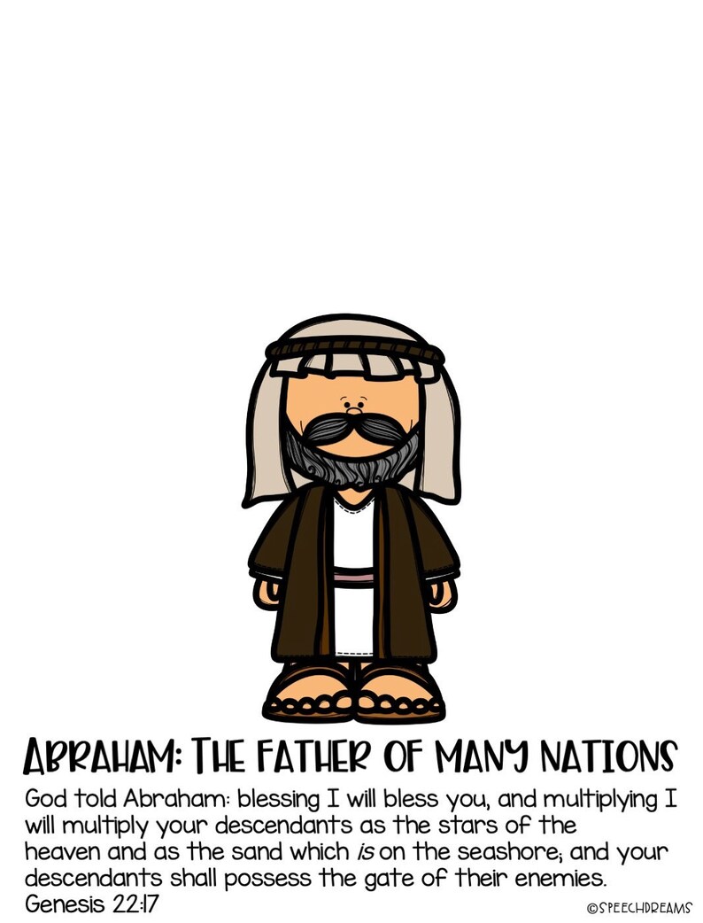Abraham Bible Craft for Kids the Father of Many Nations - Etsy
