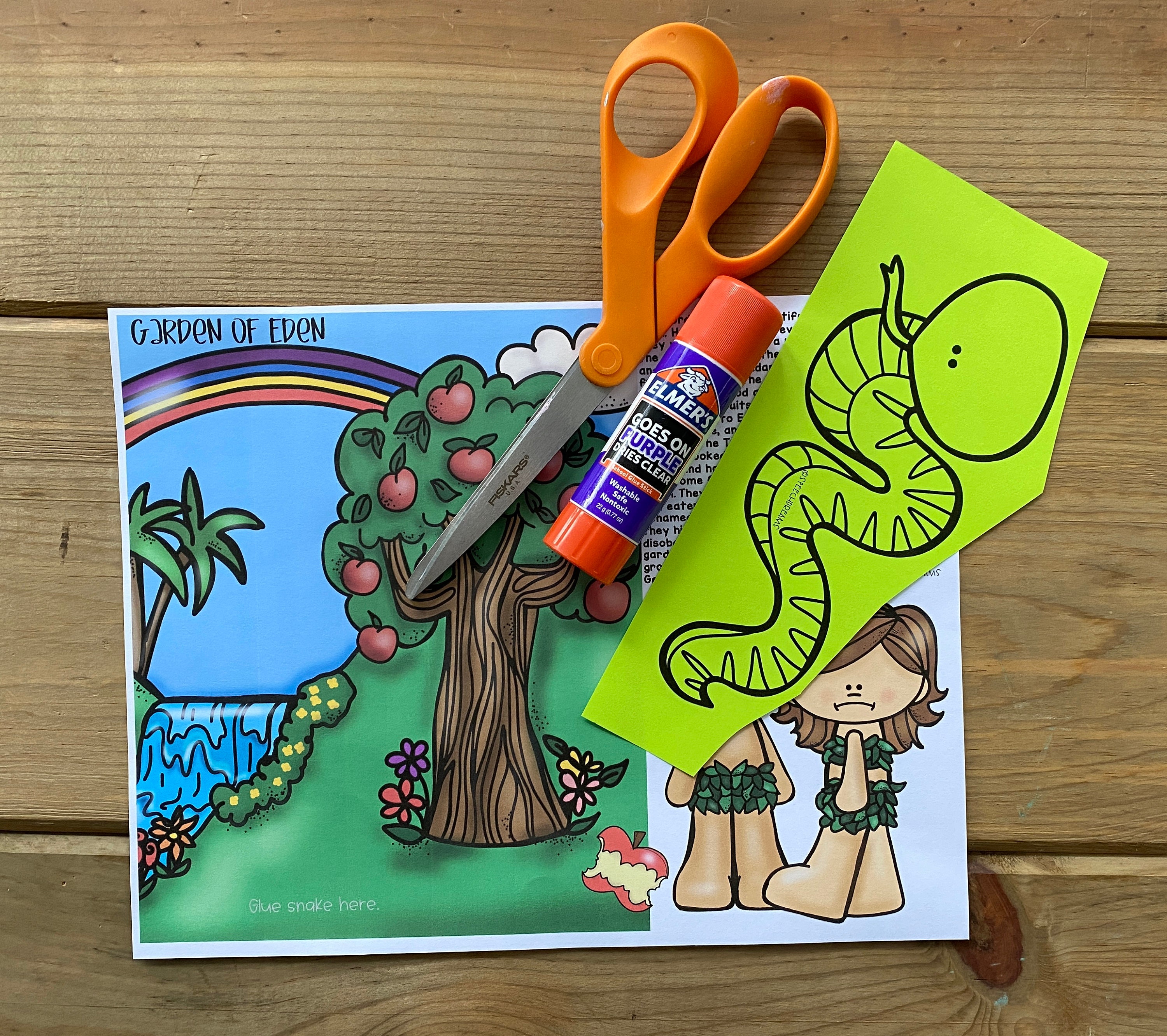 Adam and Eve Bible Craft for Kids - Etsy