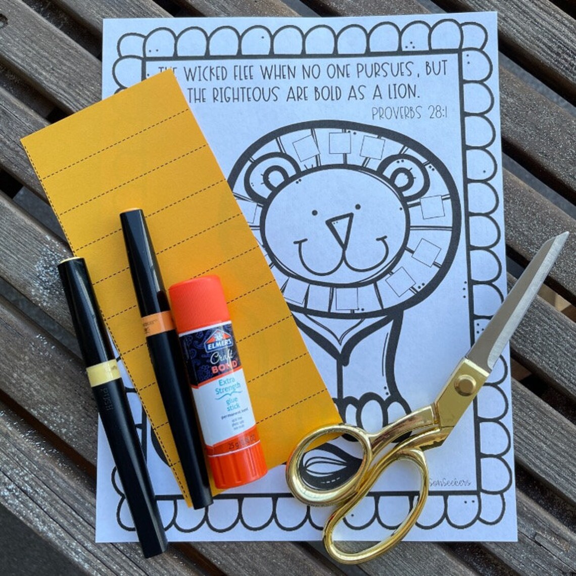 Lion Bible Craft for Kids Proverbs 28 Verse 1 Spring Activities ...