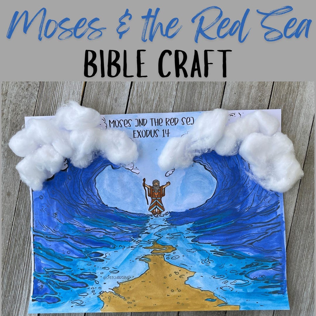 Moses and the Red Sea Bible Craft: Exodus 14 Activity (digital Download ...