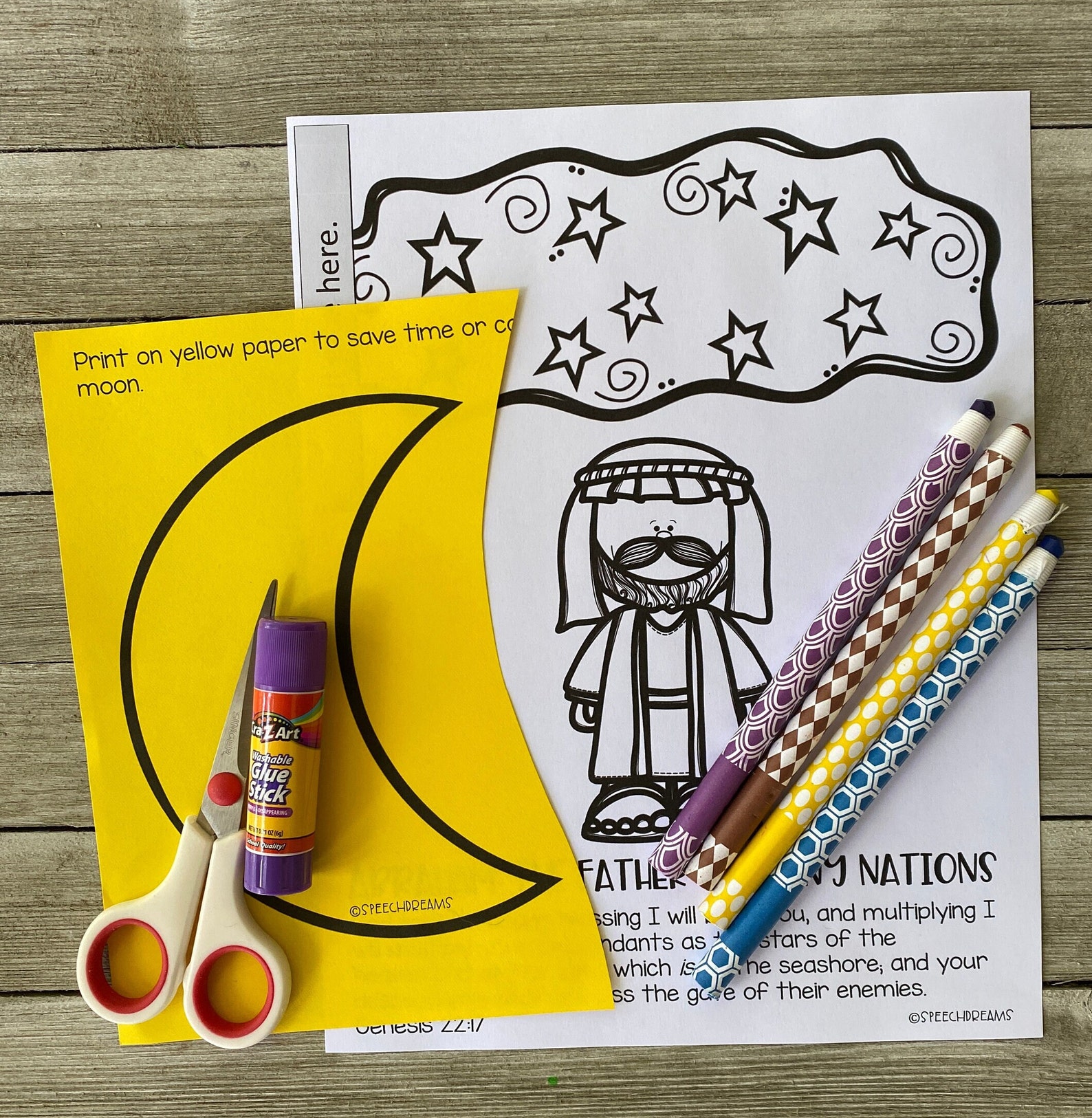 Abraham the Father of Many Nations Sunday School Bible Craft for Kids ...