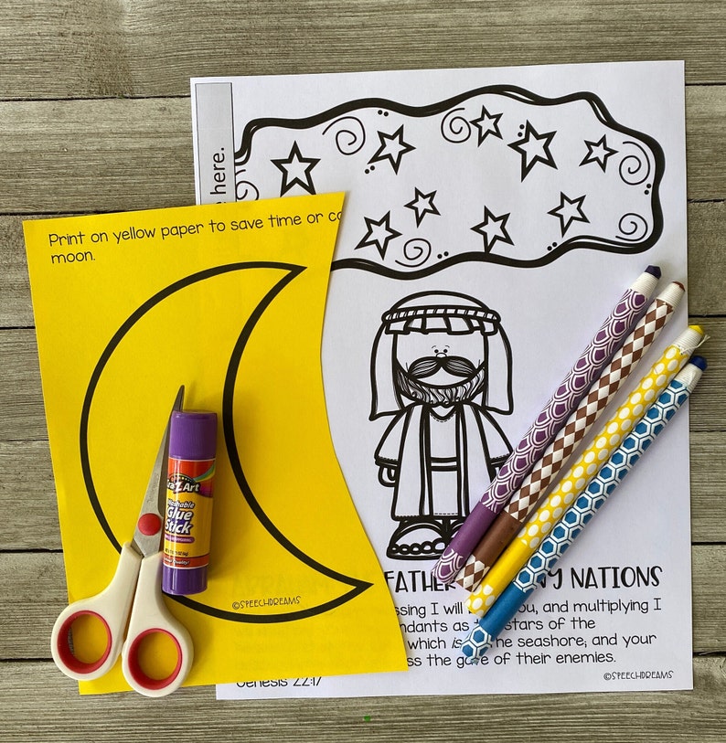 Abraham the Father of Many Nations Sunday School Bible Craft for Kids ...