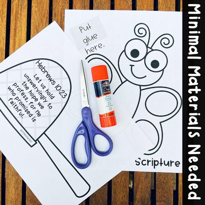 Spring Butterfly Bible Craft for Kids Worksheet Activity Scripture ...