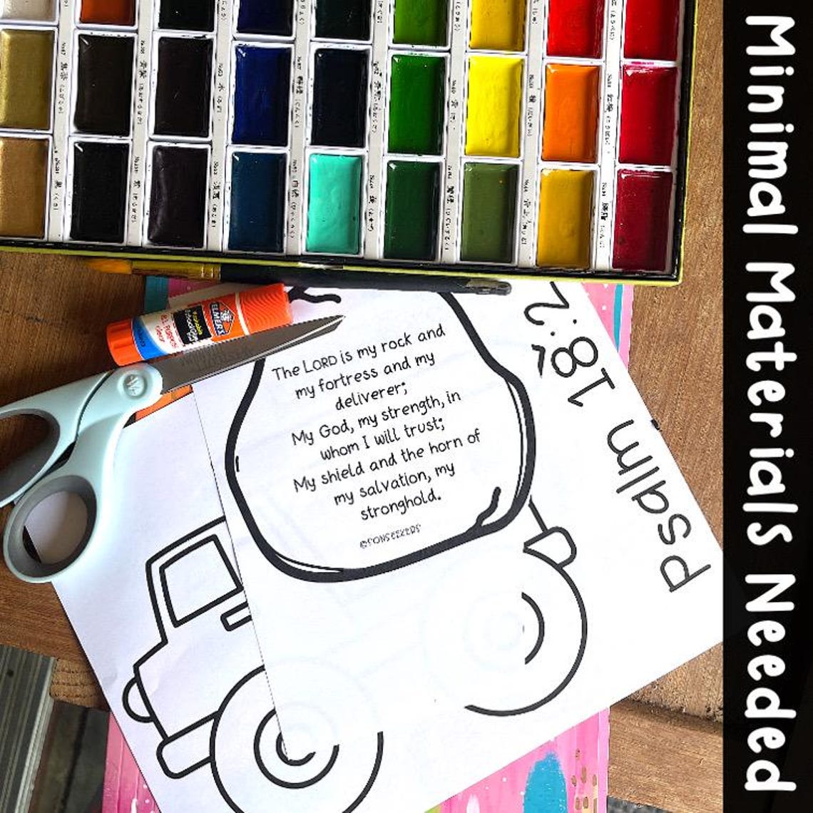 Dump Truck Christian Craft for Kids | Sunday School Psalm 18:2 Church ...