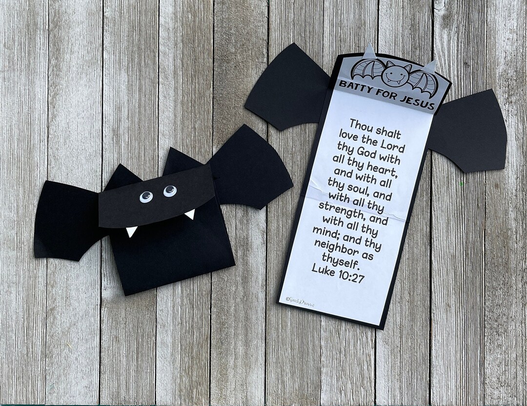Fall Bat Bible Craft: Fun Learning Activity (PDF Pattern) - Etsy