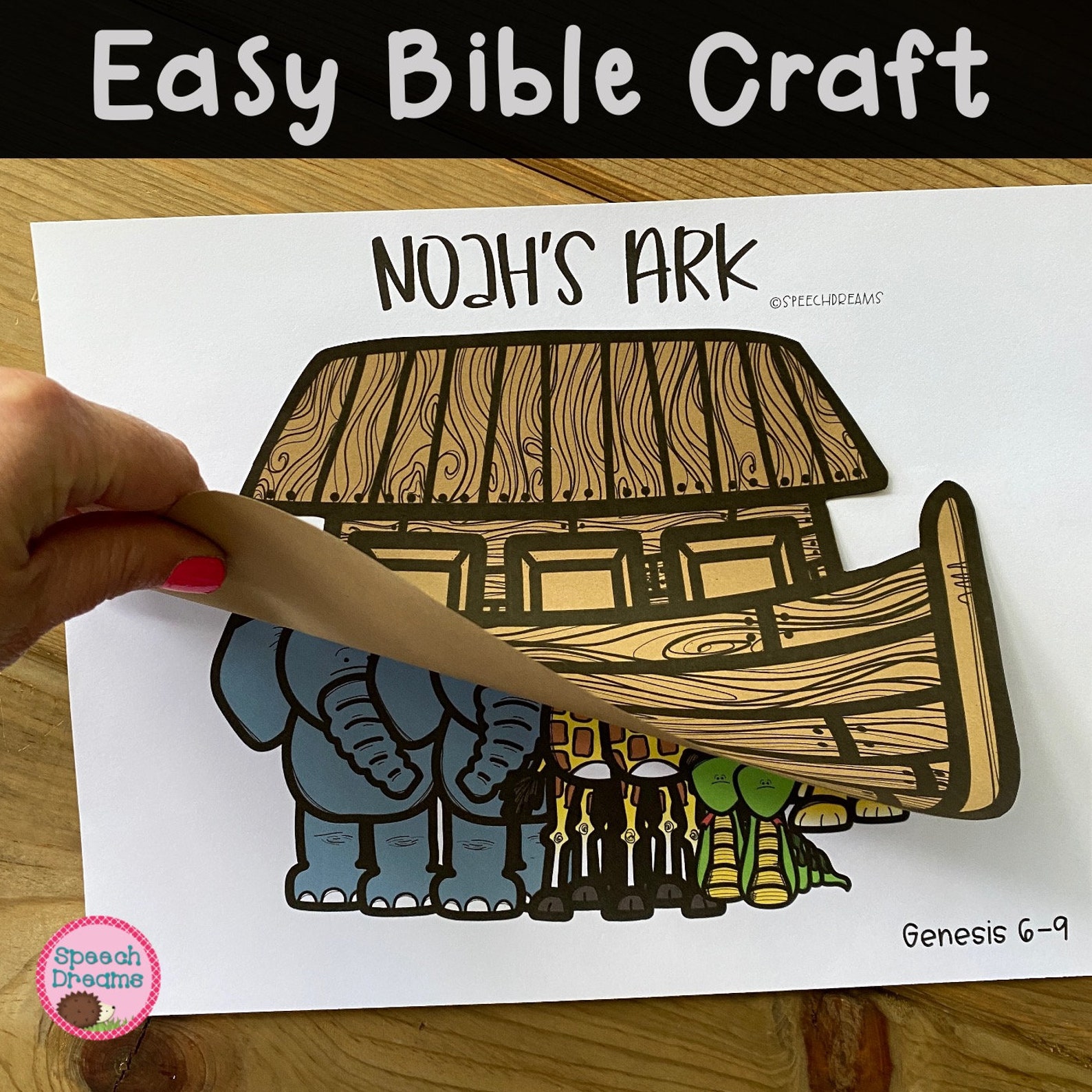 Noah's Ark Bible Craft: Interactive Coloring Activity (digital Download ...