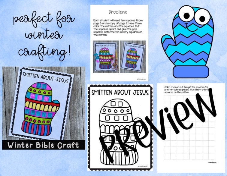 Bible Lesson for Kids Winter Mitten Craft for Church - Etsy