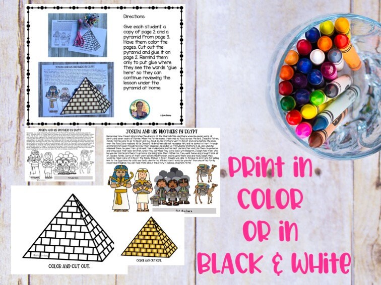 Joseph and His Brothers Bible Craft: Sunday School Scripture Study - Etsy