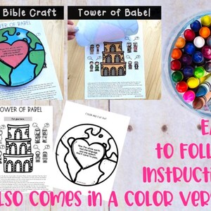 Tower of Babel Bible Craft | Sunday School | Genesis 11: 1-9 - Etsy