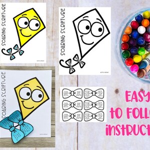 March Kite Spring Bible Craft With Scripture for Church or School - Etsy