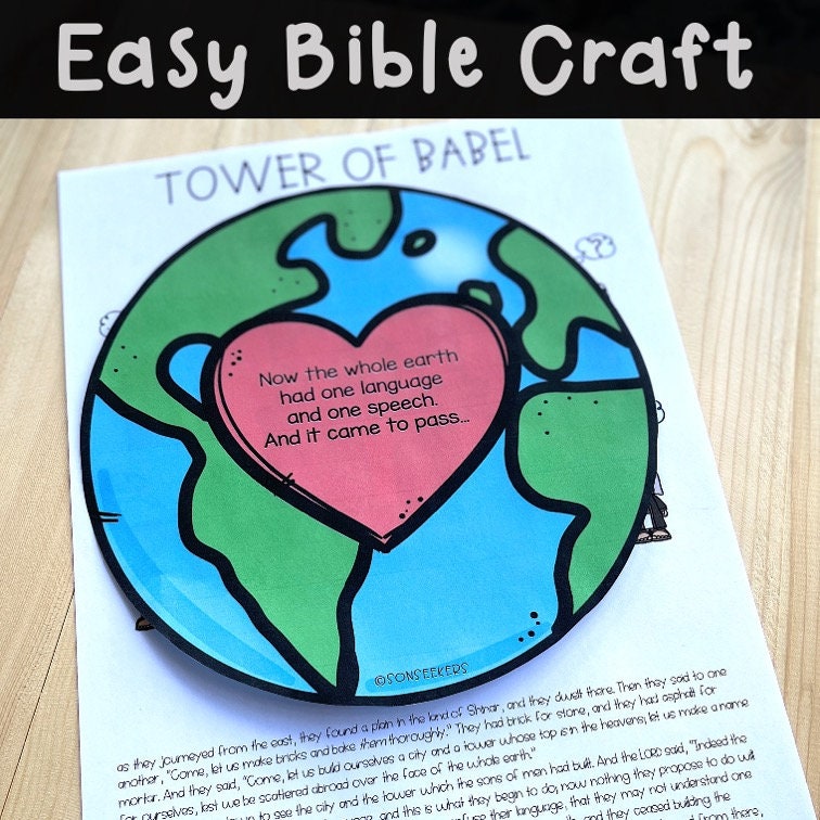 Tower of Babel Bible Craft | Sunday School | Genesis 11: 1-9 - Etsy