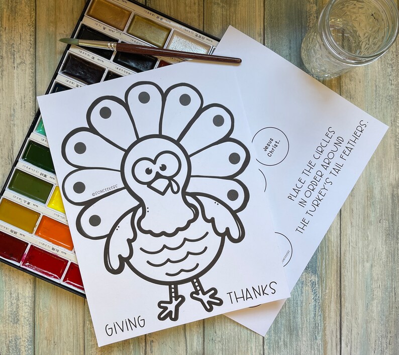 Thanksgiving Bible Craft for Kids: Turkey Ephesians 5 Verse 20 - Etsy