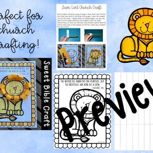 Lion Bible Craft for Kids Proverbs 28 Verse 1 Spring Activities ...