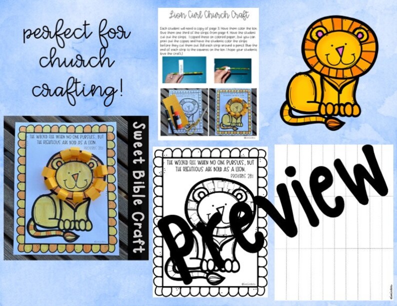 Lion Bible Craft for Kids Proverbs 28 Verse 1 Spring Activities ...