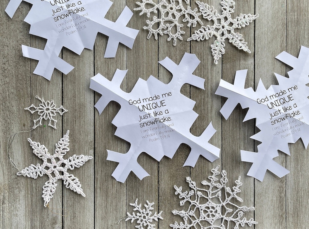 Winter Snowflake Craft for Church Bible Lesson for Kids - Etsy