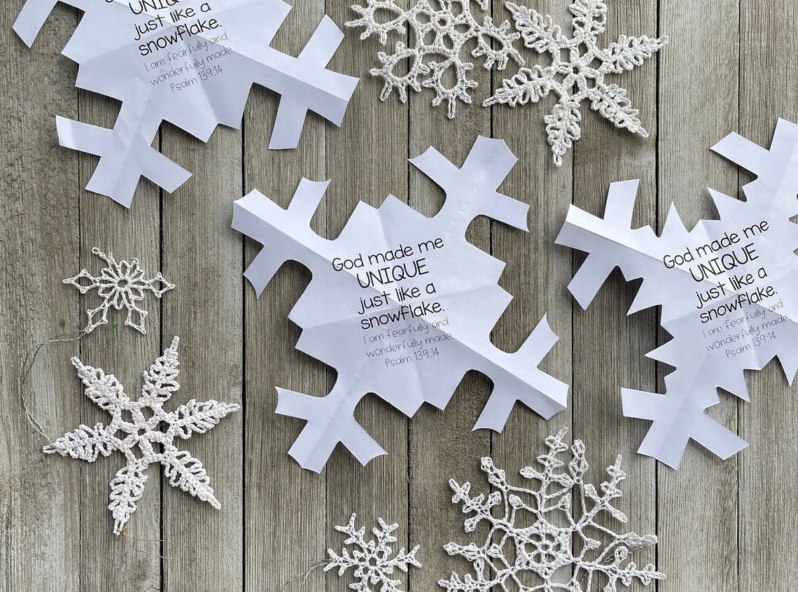 Winter Snowflake Craft for Church Bible Lesson for Kids - Etsy