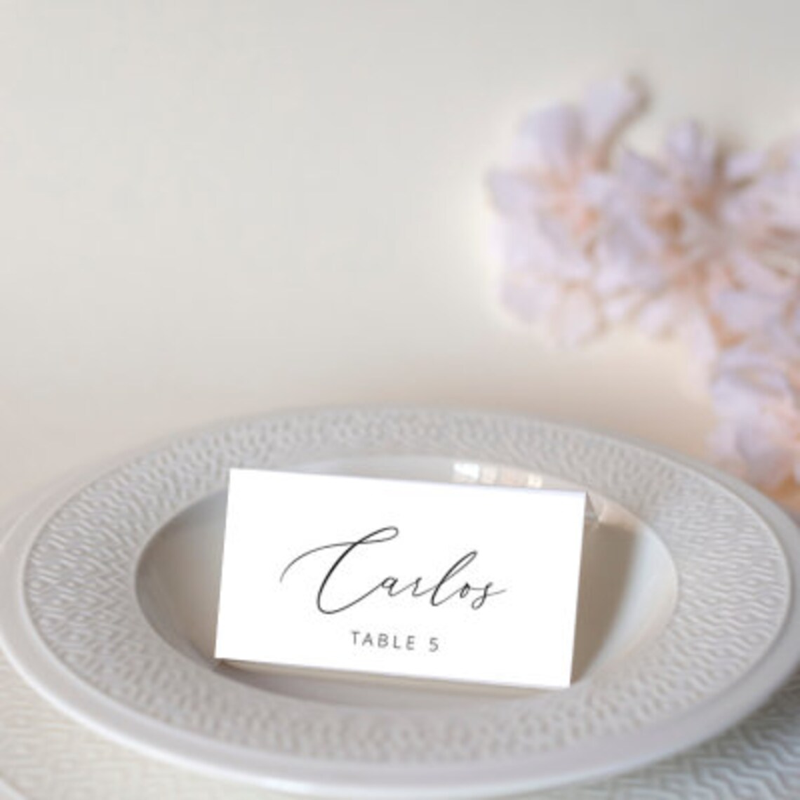 Wedding Place Card Template, Calligraphy, Tent Place Cards, Printable ...