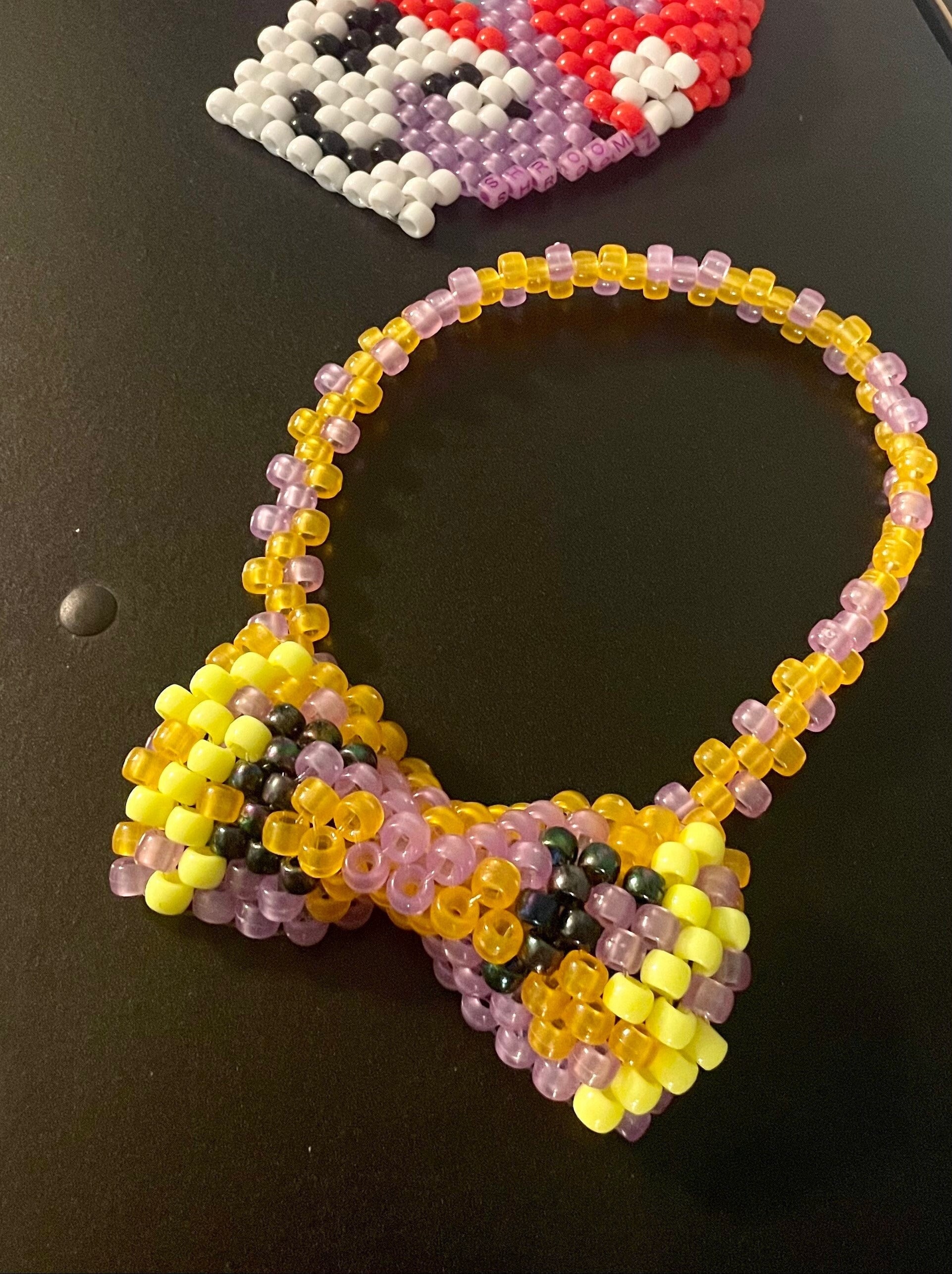 Custom Kandi Bow Tie - Beaded Bowtie - Etsy Custom Kandi Bow Tie - Beaded Bowtie - Etsy