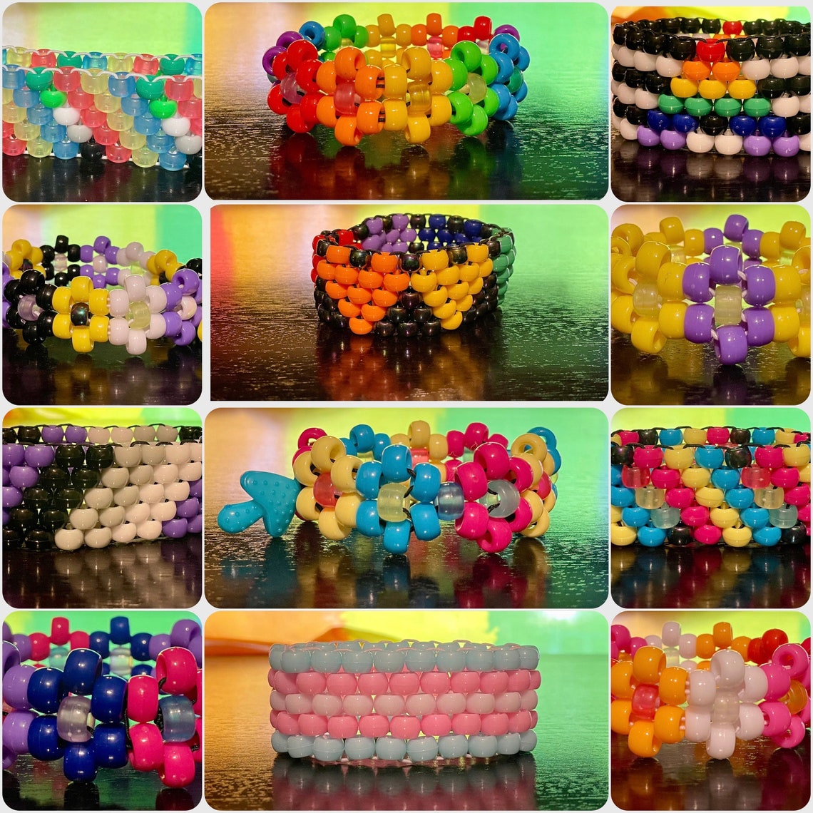PRIDE Kandi Bracelet - Etsy
