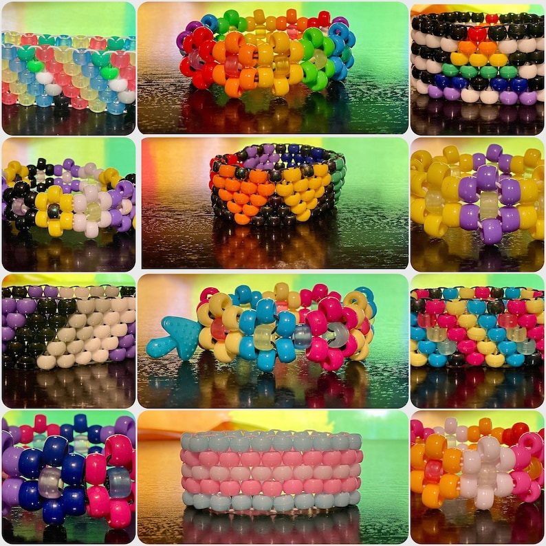 PRIDE Kandi Bracelet - Etsy