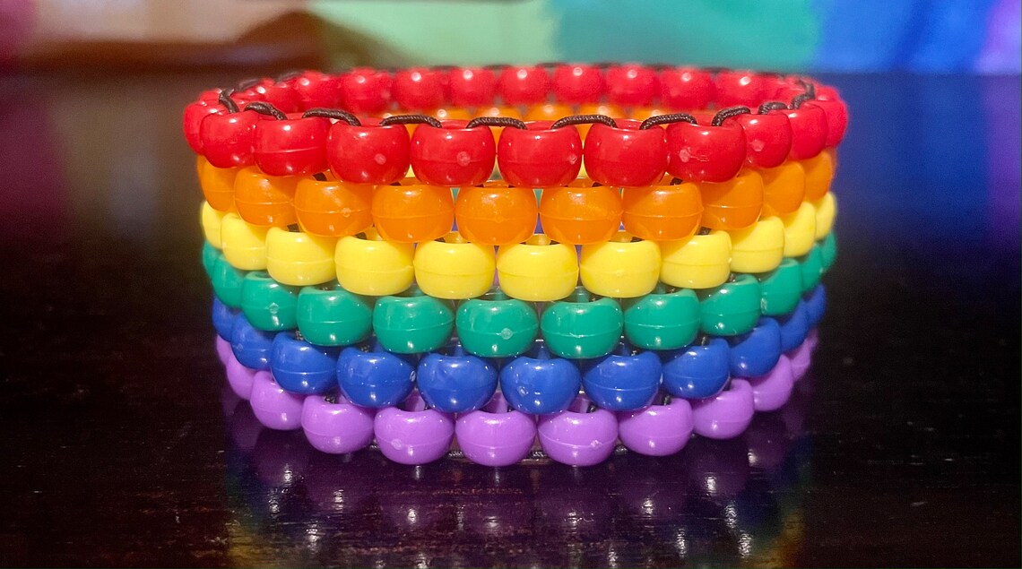 PRIDE Kandi Bracelet - Etsy