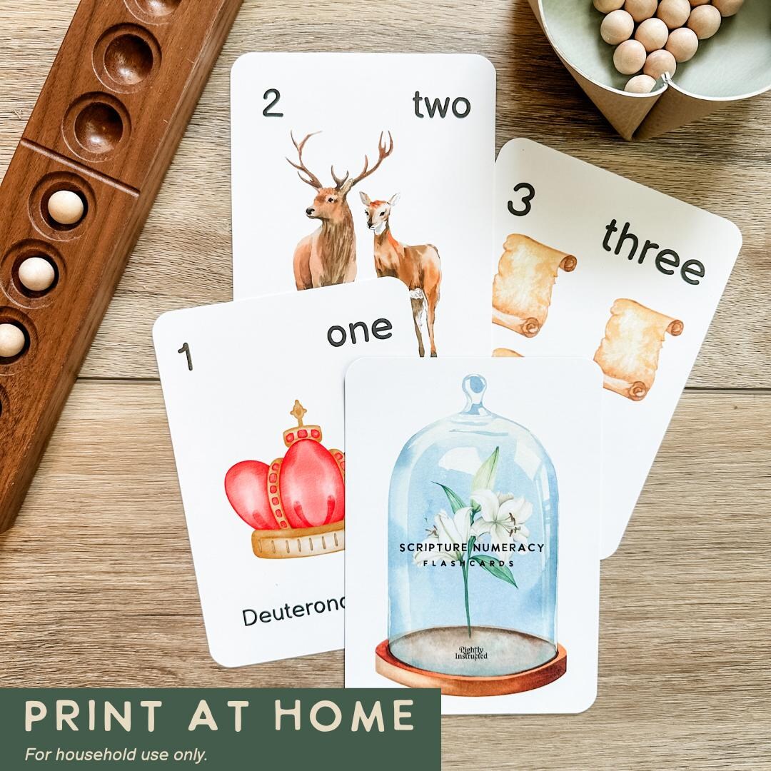 Bible Number Flashcards 1-10 - Etsy