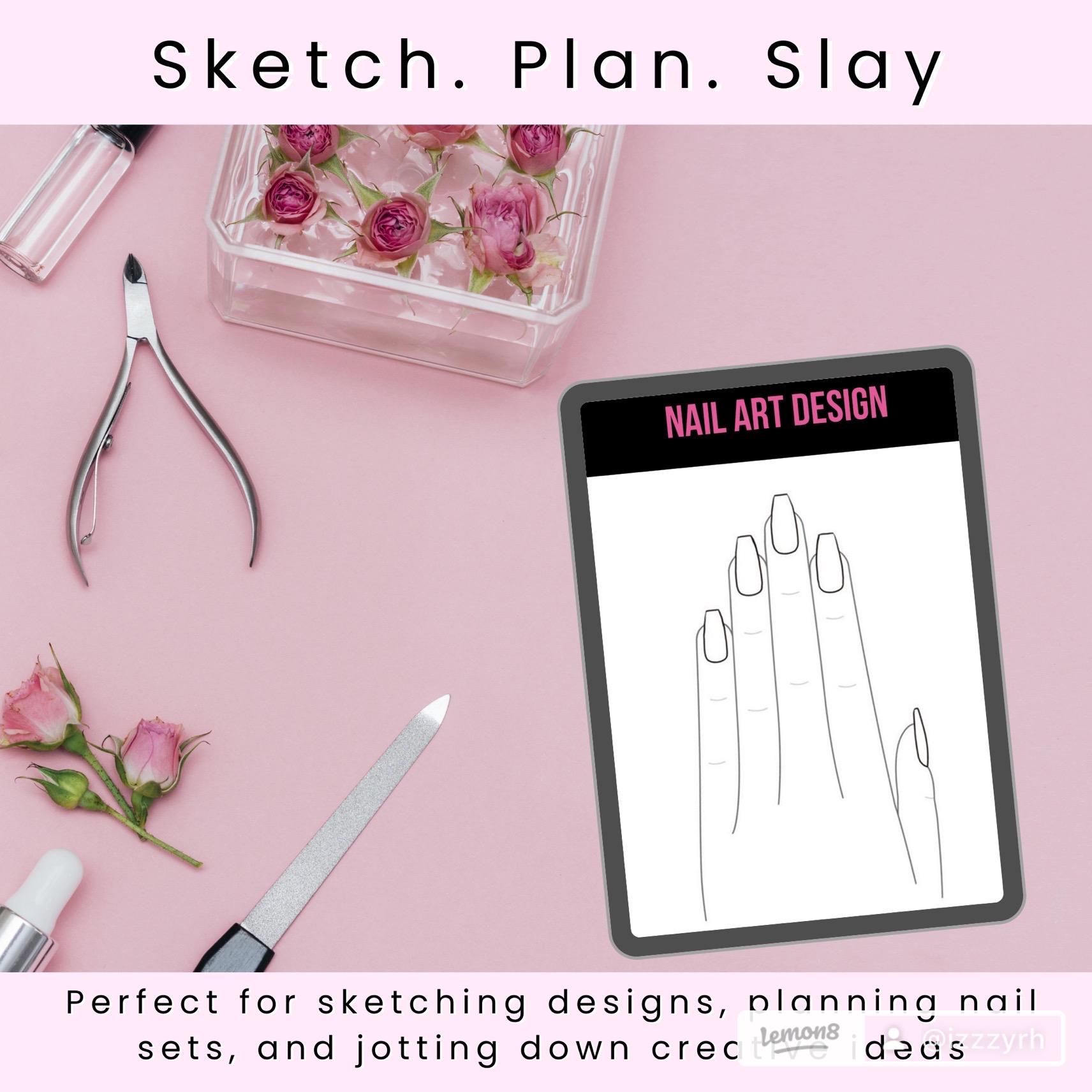 Nail Art Planner | Digital Nail Design Planner | DIY Nail Inspiration ...
