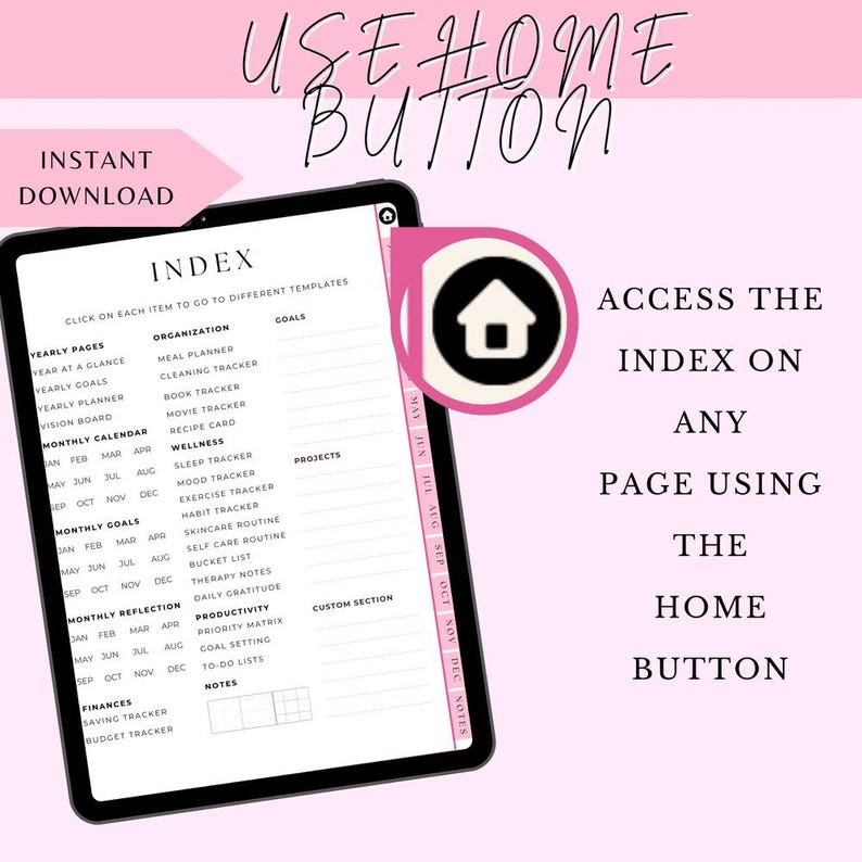 All-in-one Digital Life Planner | Undated | Monthly, Weekly, Daily ...