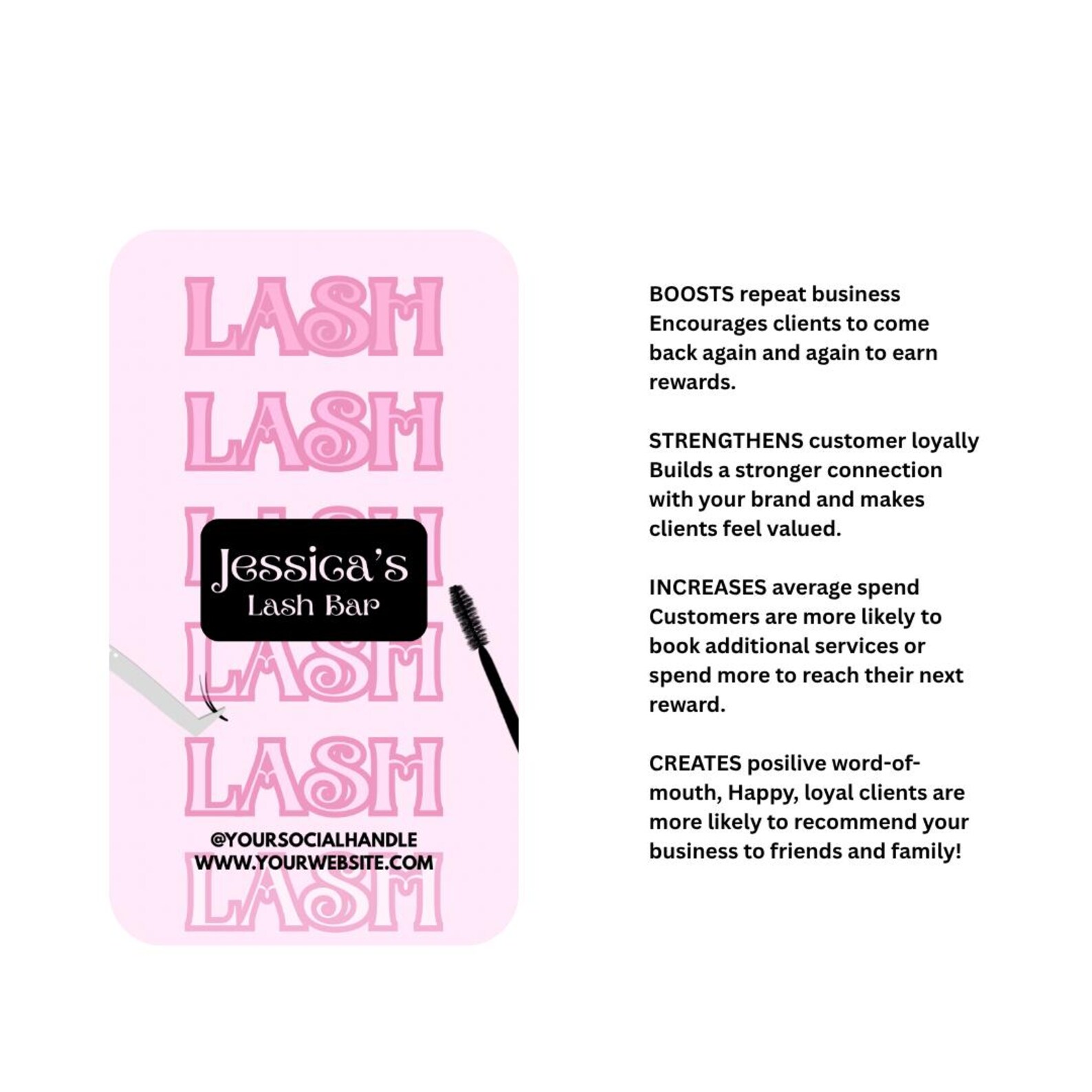 Lash Aftercare Instructions Template for Canva | Editable Eyelash ...