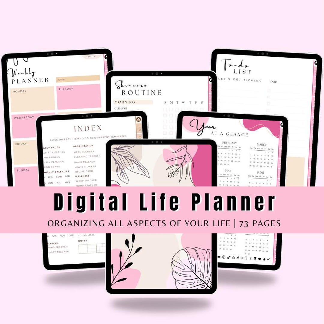 All-in-one Digital Life Planner | Undated | Monthly, Weekly, Daily ...