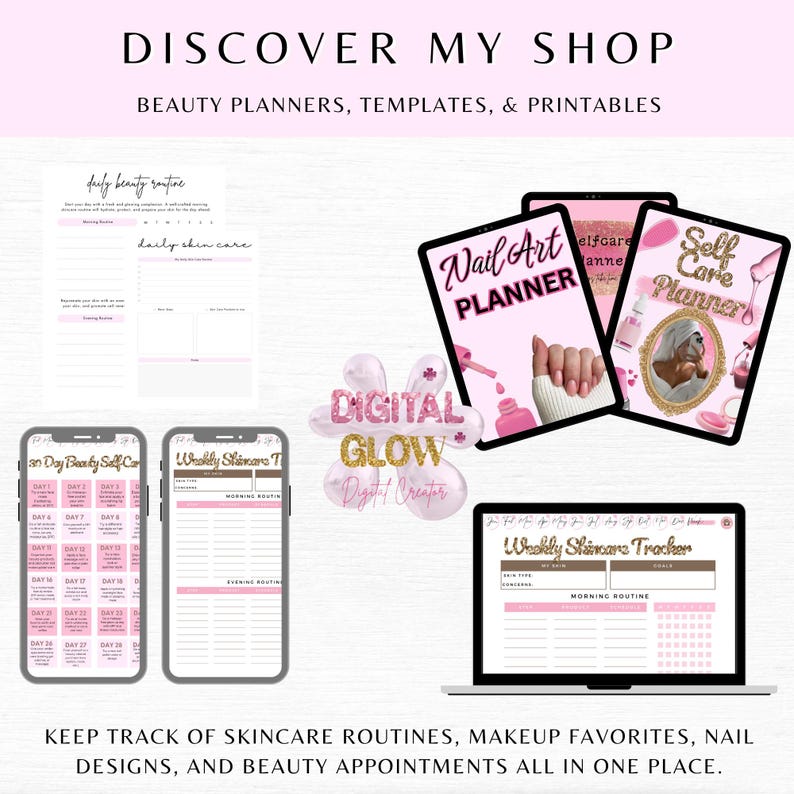 Nail Art Planner | Digital Nail Design Planner | DIY Nail Inspiration ...