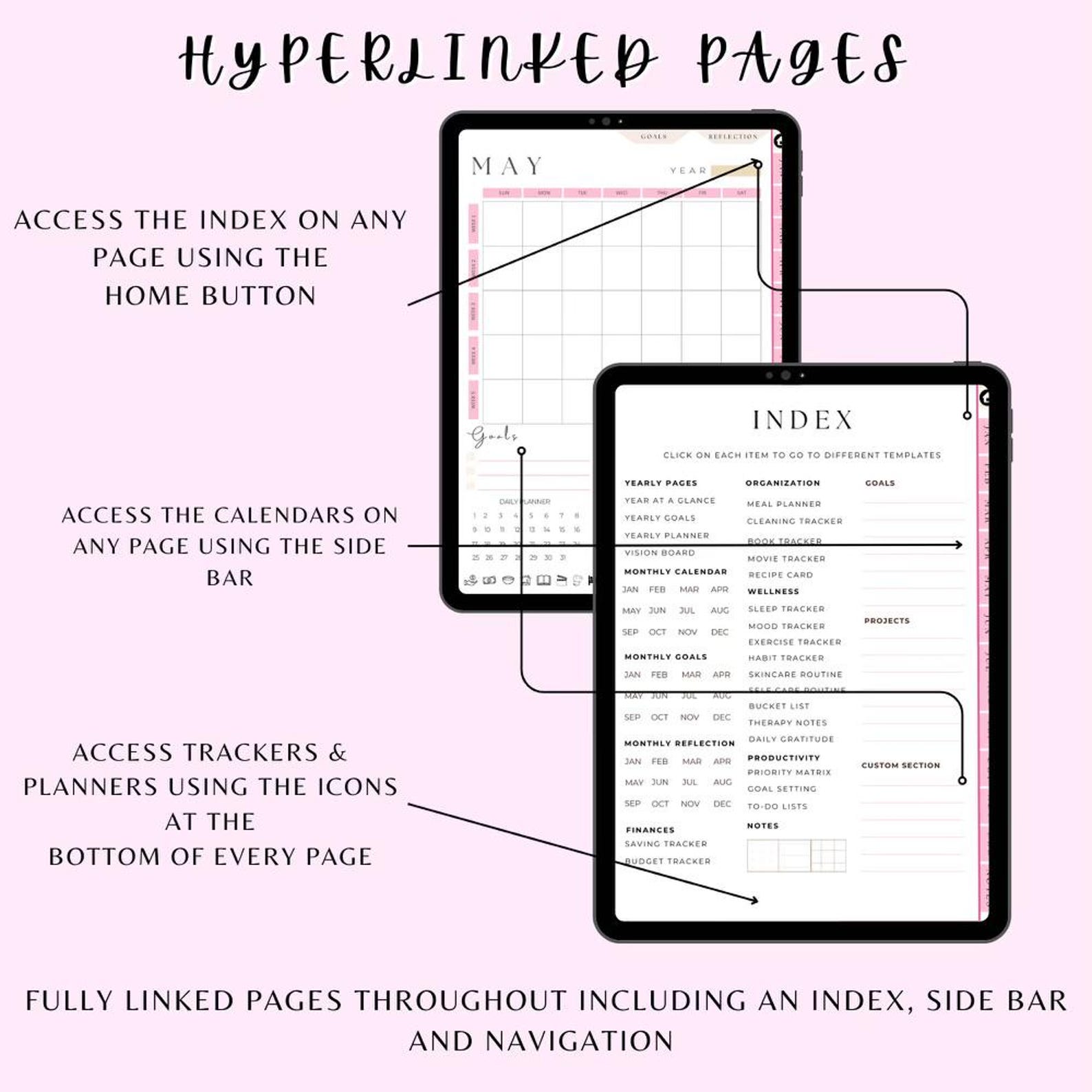 All-in-one Digital Life Planner | Undated | Monthly, Weekly, Daily ...