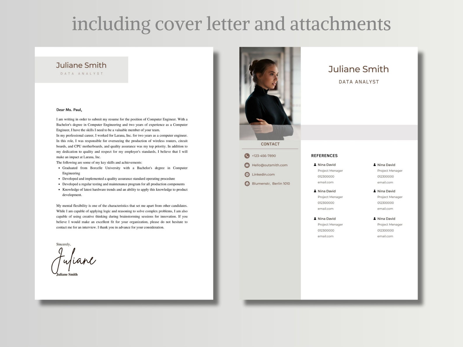 Professional Resume Template - Application Template – CV Modern Design ...