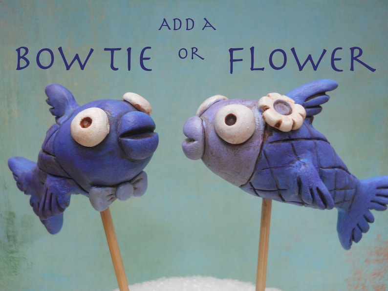 Customize Your Kissing Fish in Love Folk Art Wedding Cake - Etsy