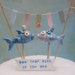 Blue Kissing Fish Cake Topper for Your Rustic Beach Wedding - Etsy