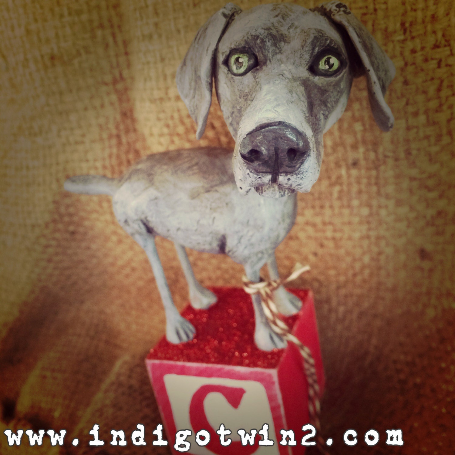 Customize or Memorialize Your Dog Clay Folk Art Sculpture Made From ...