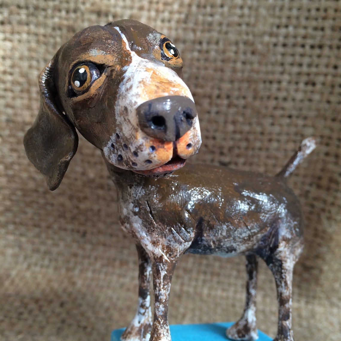 Customize Your Dog Clay Folk Art Sculpture - Etsy