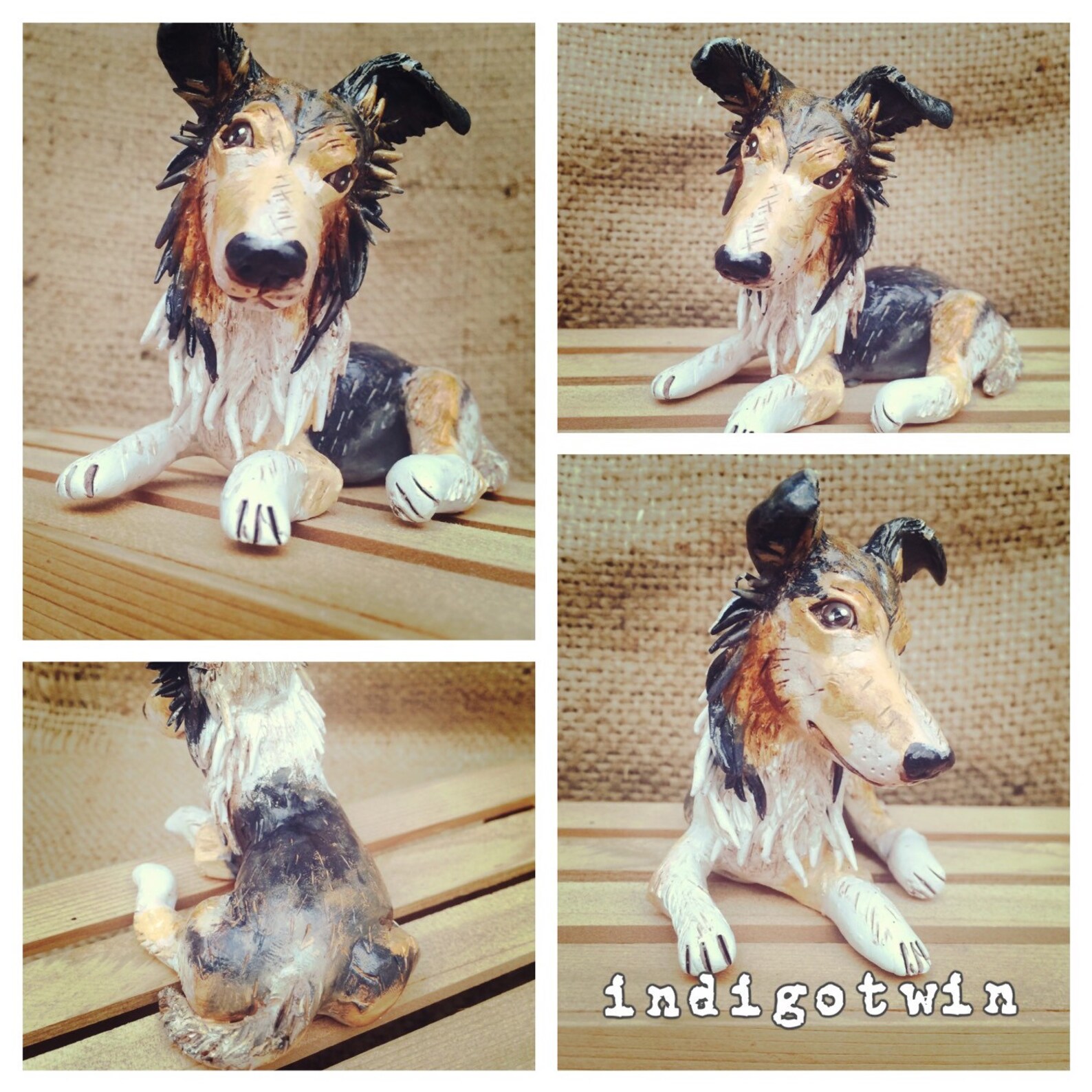 Personalized Pet Clay Folk Art Sculpture or Memorial Based on - Etsy