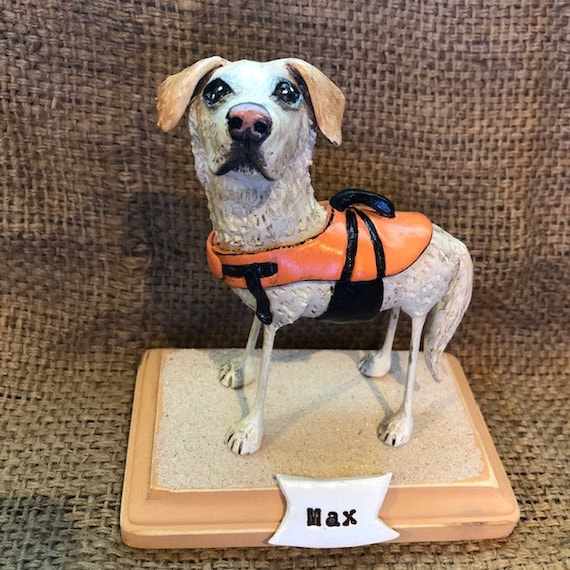 Custom Folk Art Dog Sculpture on Wooden Base Made to Order - Etsy