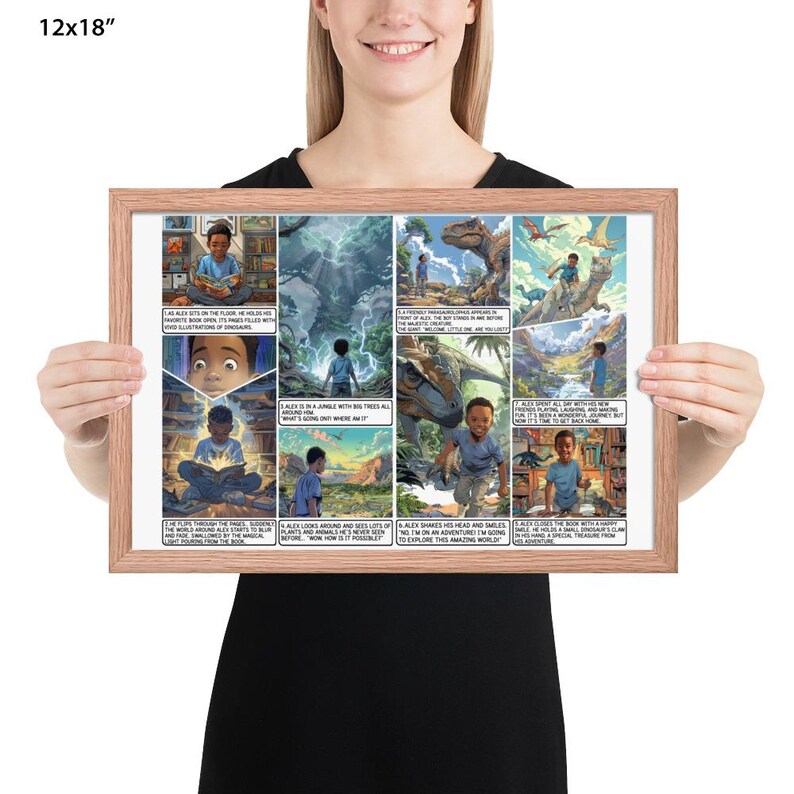 Personalized Cartoon Poster, Unique Illustrated Story, Nerdy Gift ...