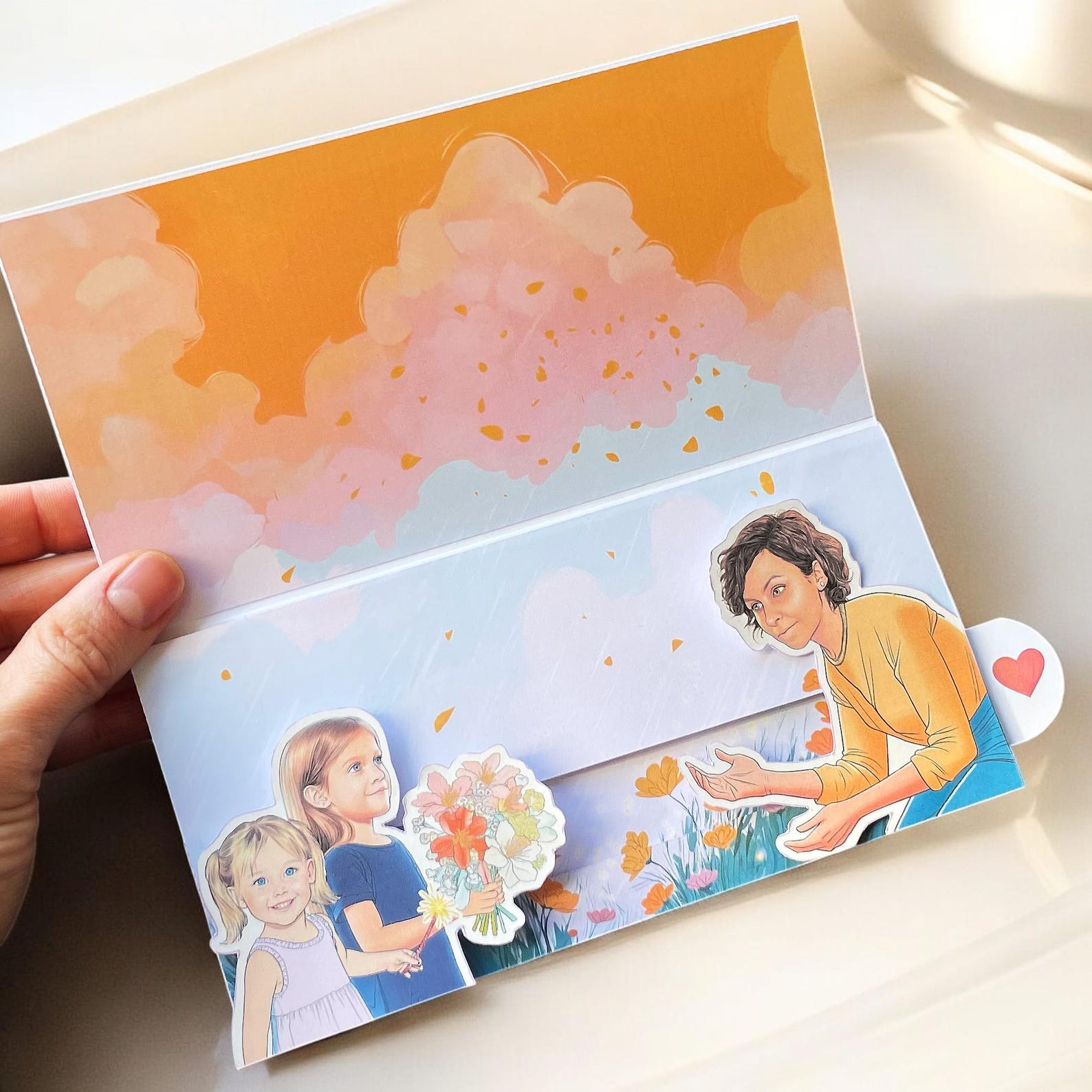 Personalized Pop up Card for Mom, Illustrated 3D Custom Greeting Card ...
