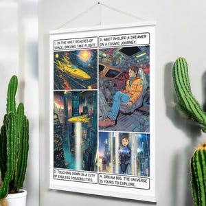 Personalized Adventure Story Poster, Custom Comic for Kids, Hanging ...