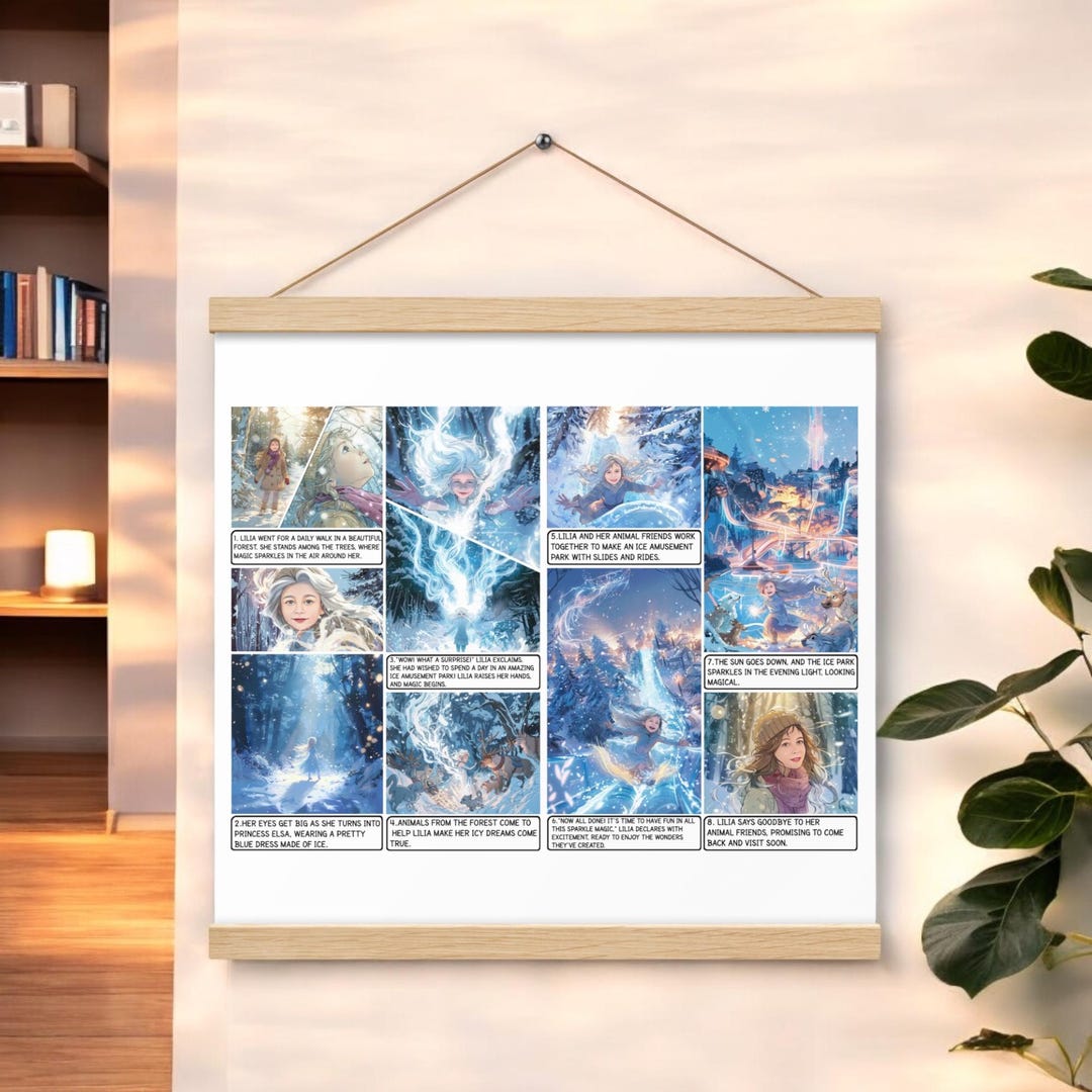 Custom Fantasy Comic Poster, Personalized Adventure Story, Gift for ...