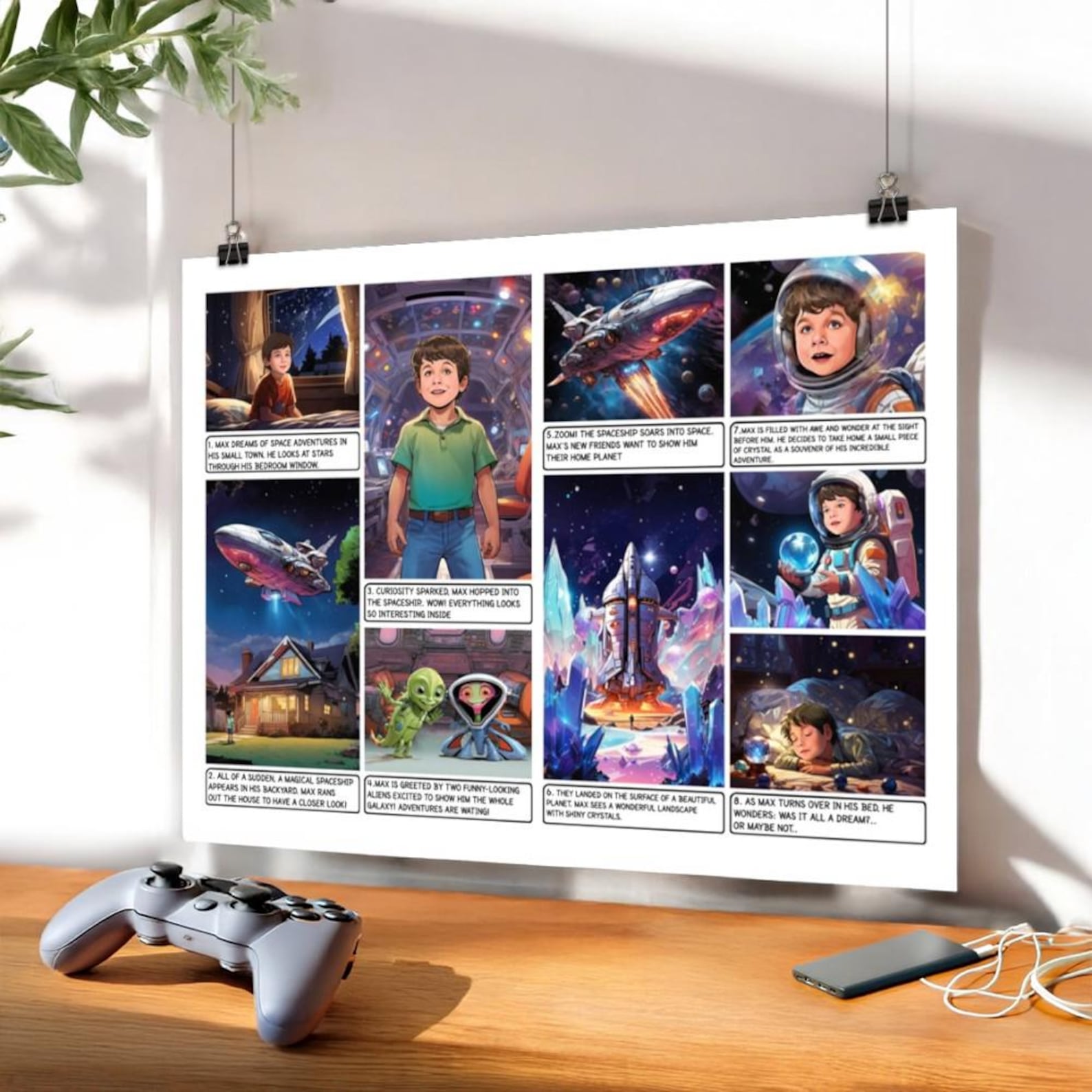 Custom Space Comic for Kids, Personalized Digital Comic Book, Printable ...